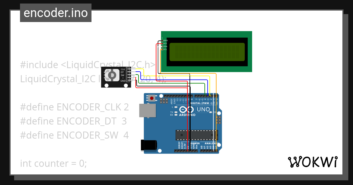 encoder.ino - Wokwi ESP32, STM32, Arduino Simulator