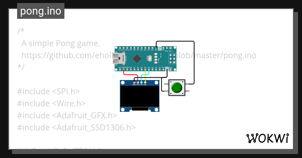 pong.ino copy - Wokwi ESP32, STM32, Arduino Simulator