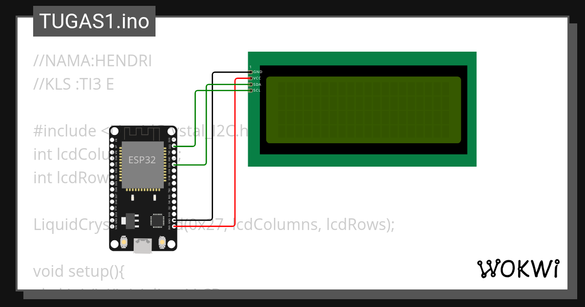 Challenges 1 Topik 4(HENDRI) - Wokwi ESP32, STM32, Arduino Simulator