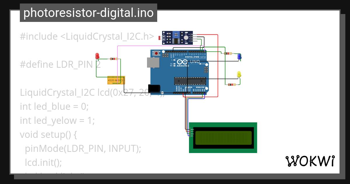 photoresistor-digital.ino copy - Wokwi ESP32, STM32, Arduino Simulator photoresistor-digital.ino copy - Wokwi ESP32, STM32, Arduino Simulator