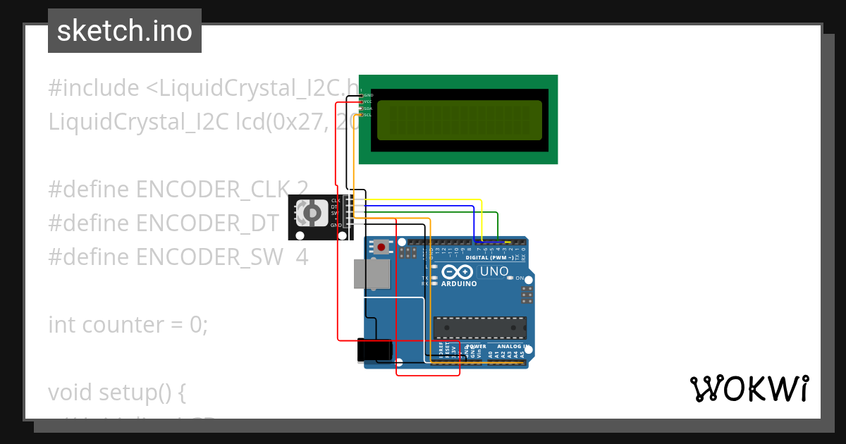 encoder - Wokwi ESP32, STM32, Arduino Simulator