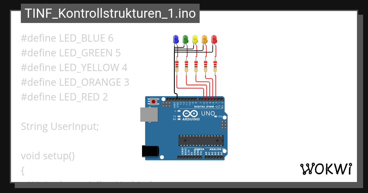 Aufgaben 2 - 1 - Wokwi Arduino and ESP32 Simulator