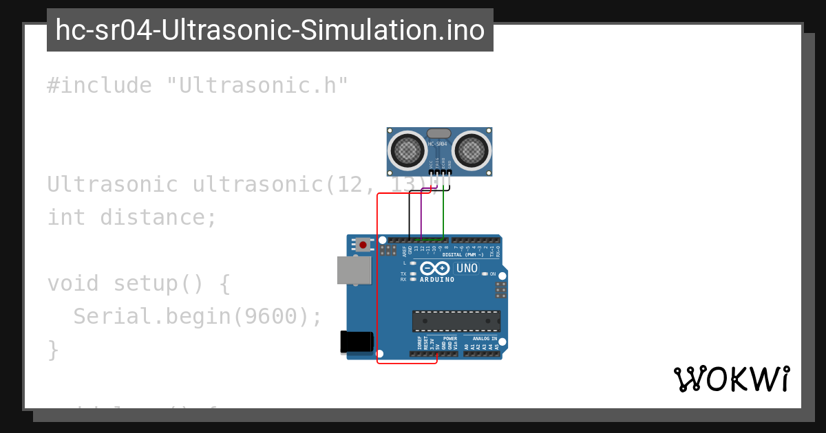 Ultra Sonic Distance Reading Wokwi Esp32 Stm32 Arduino Simulator 3171