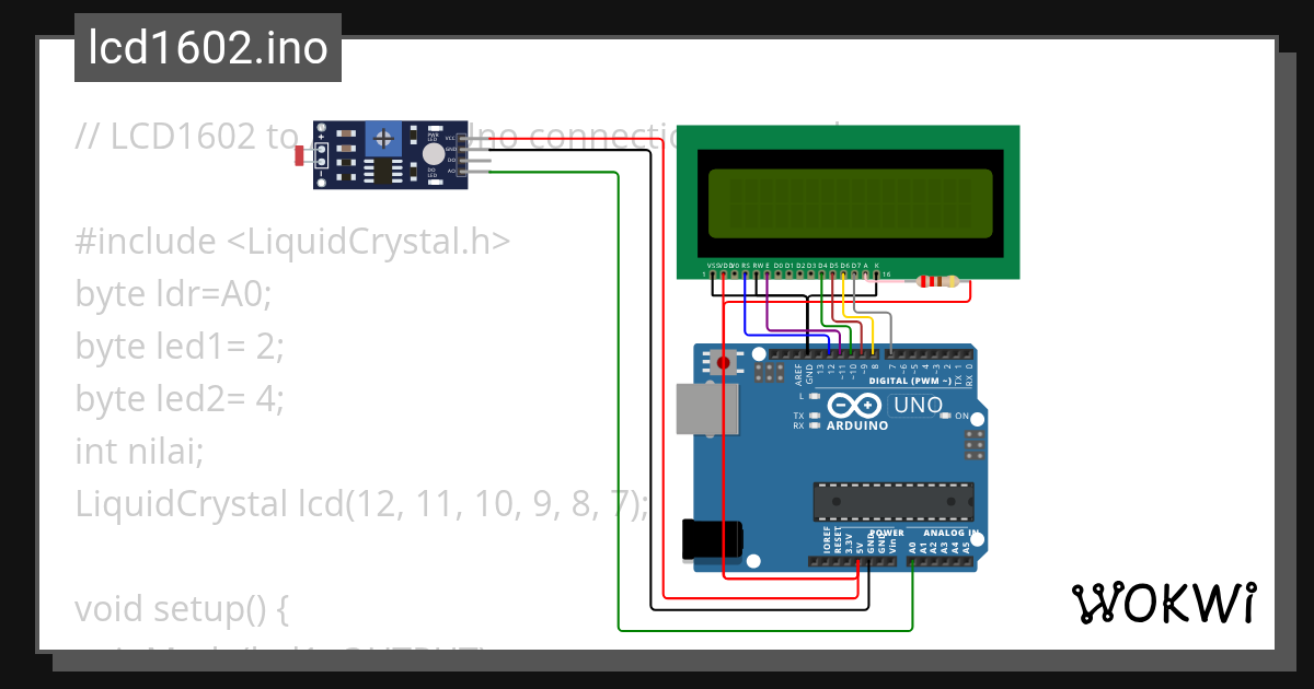 lcd1602.ino copy - Wokwi ESP32, STM32, Arduino Simulator