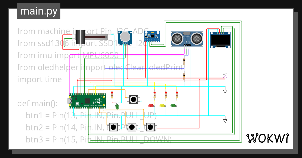 upt Rasberry Pi Pico on Breadboard v02 - Wokwi ESP32, STM32, Arduino Simulator