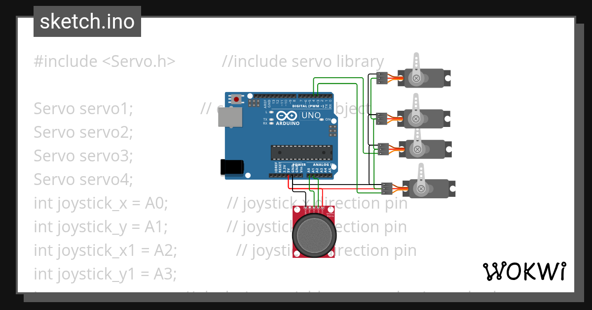 joy servo - Wokwi ESP32, STM32, Arduino Simulator