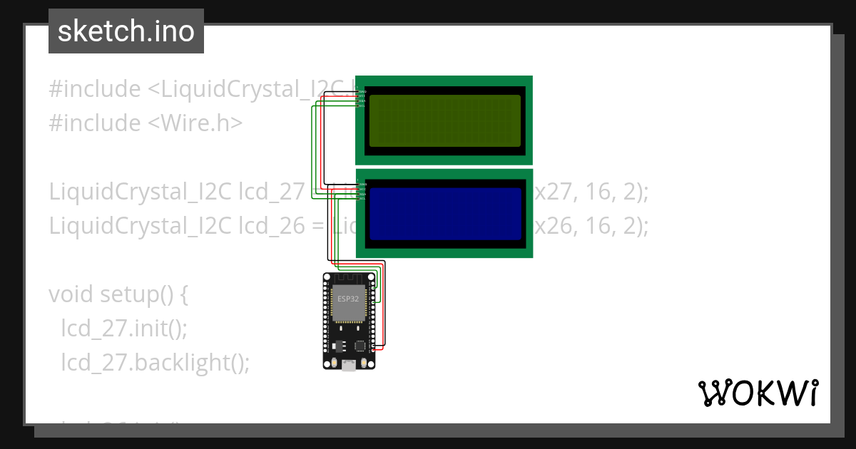 multiply lcd - Wokwi ESP32, STM32, Arduino Simulator