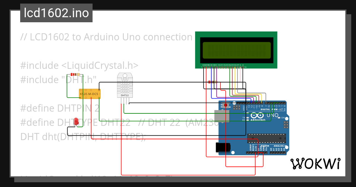lcd1602.ino - Wokwi ESP32, STM32, Arduino Simulator