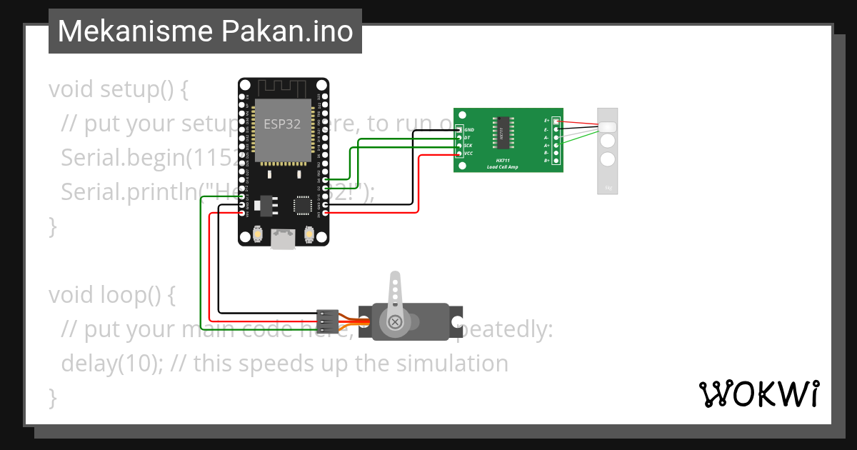 Mekanisme Pakan.ino - Wokwi ESP32, STM32, Arduino Simulator Mekanisme Pakan.ino - Wokwi ESP32, STM32, Arduino Simulator
