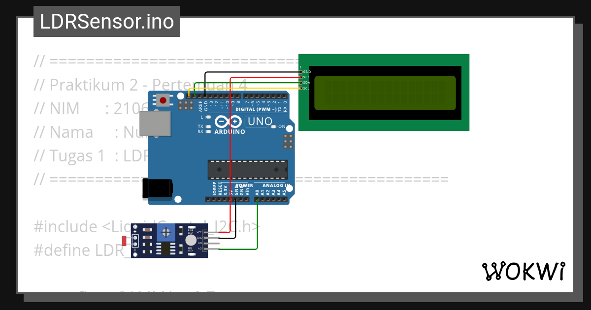 LDRSensor.ino - Wokwi ESP32, STM32, Arduino Simulator