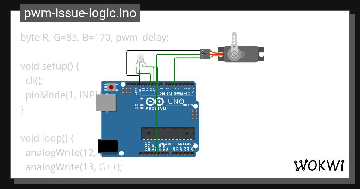pwm-issue-logic.ino copy - Wokwi ESP32, STM32, Arduino Simulator pwm-issue-logic.ino copy - Wokwi ESP32, STM32, Arduino Simulator