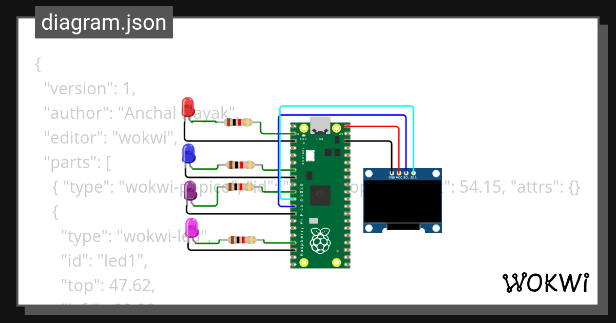 4bit binary_using_oled - Wokwi ESP32, STM32, Arduino Simulator