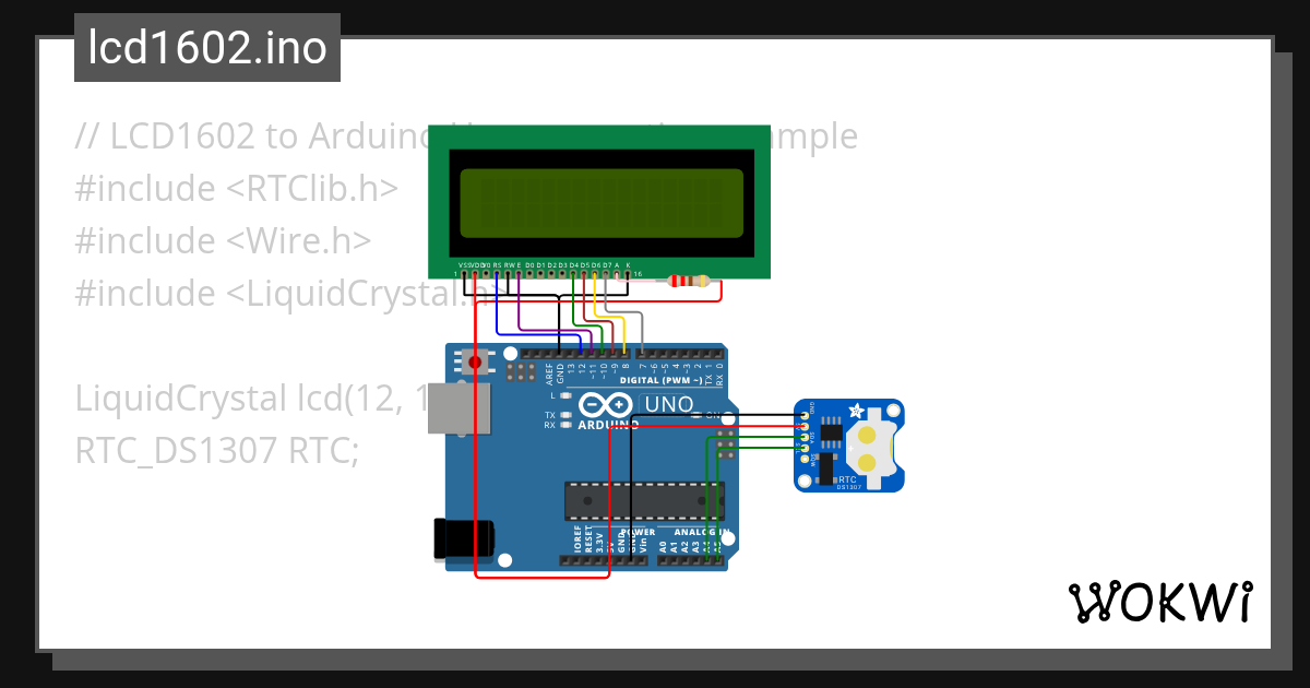 lcd1602.ino copy - Wokwi ESP32, STM32, Arduino Simulator