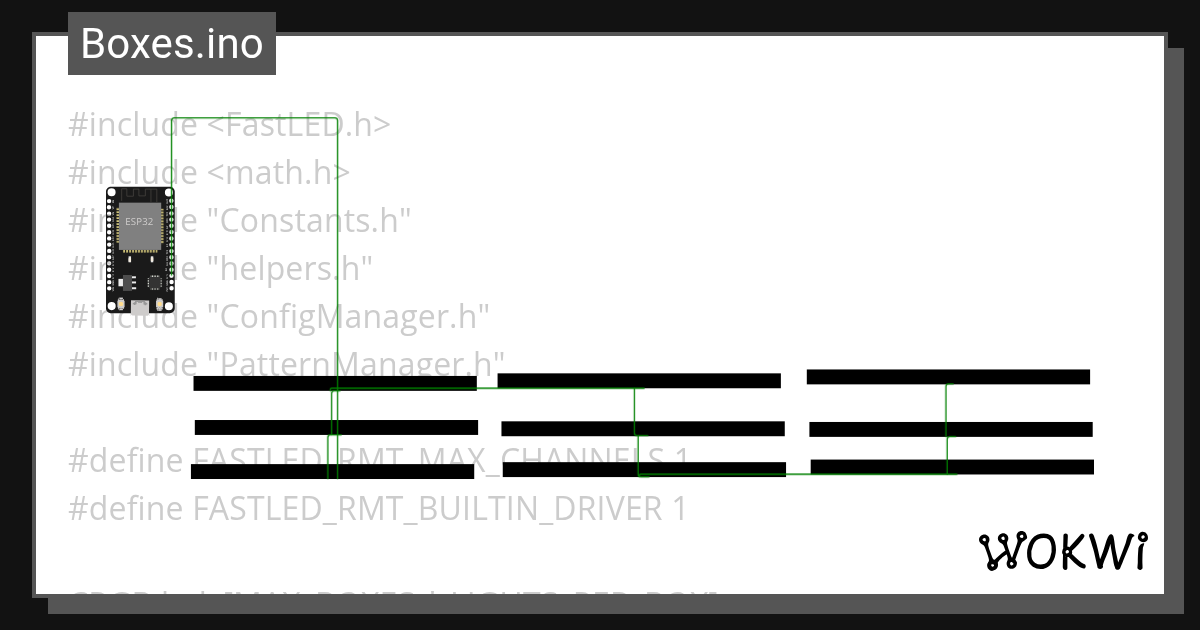 Boxes.ino - Wokwi ESP32, STM32, Arduino Simulator
