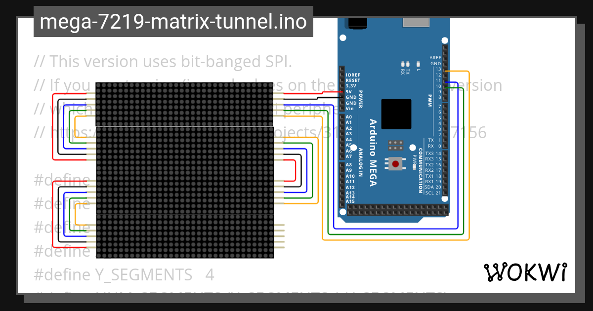 Mega 7219 Matrix O Copy Wokwi Arduino And Esp32 Simulator 0905