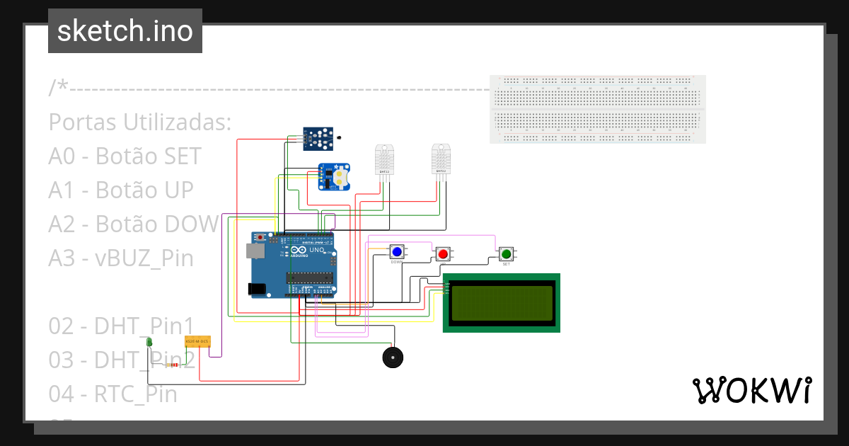 Chocadeira - Wokwi ESP32, STM32, Arduino Simulator