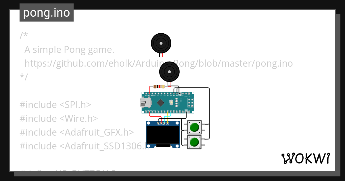 pong.ino copy - Wokwi ESP32, STM32, Arduino Simulator