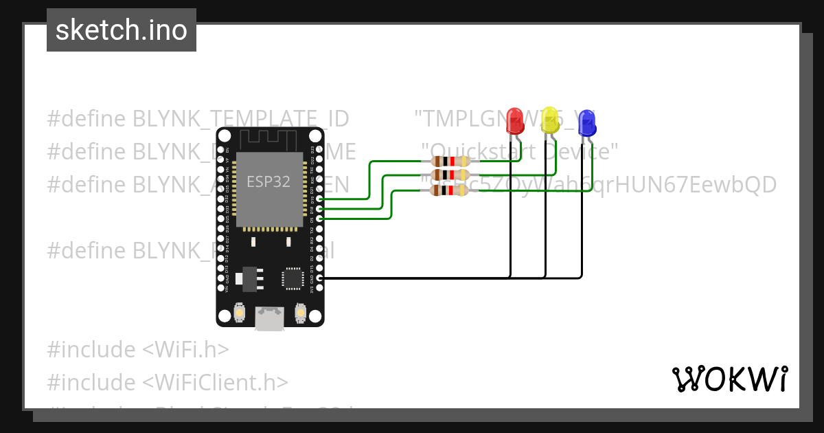 blink.ino - Wokwi ESP32, STM32, Arduino Simulator