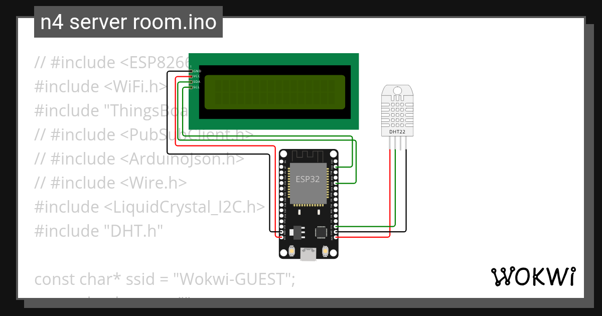 n4 server room.ino - Wokwi ESP32, STM32, Arduino Simulator