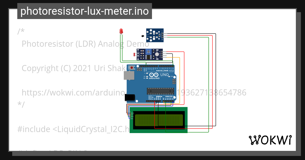 photoresistor-analog.ino copy - Wokwi ESP32, STM32, Arduino Simulator
