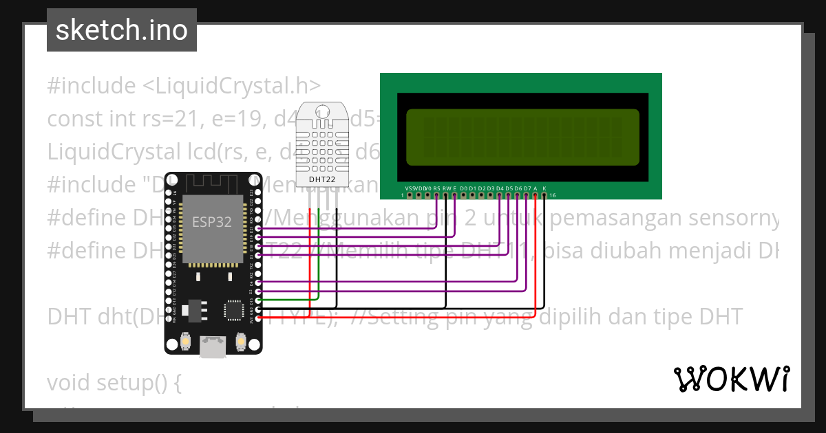 Sensor Suhuyeli Oktarini Wokwi Esp32 Stm32 Arduino Simulator 