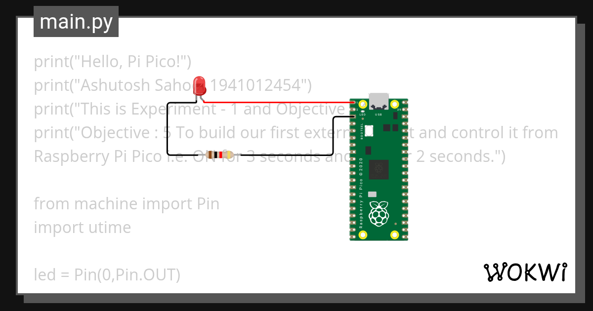 single led - Wokwi ESP32, STM32, Arduino Simulator
