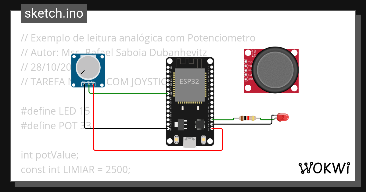analog project - Wokwi ESP32, STM32, Arduino Simulator