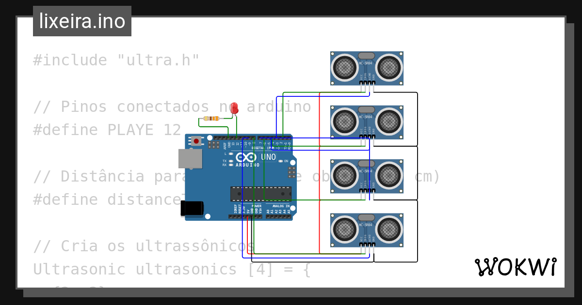 Lixeira Wokwi Esp32 Stm32 Arduino Simulator 4947