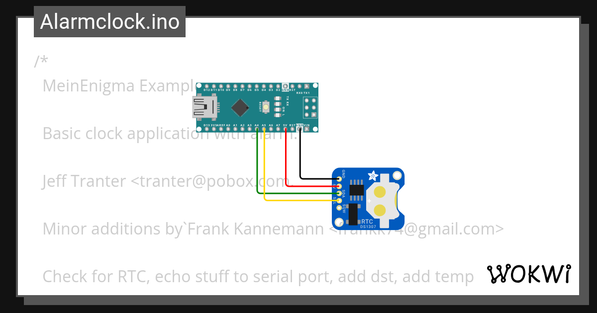 Alarmclock.ino - Wokwi Arduino and ESP32 Simulator