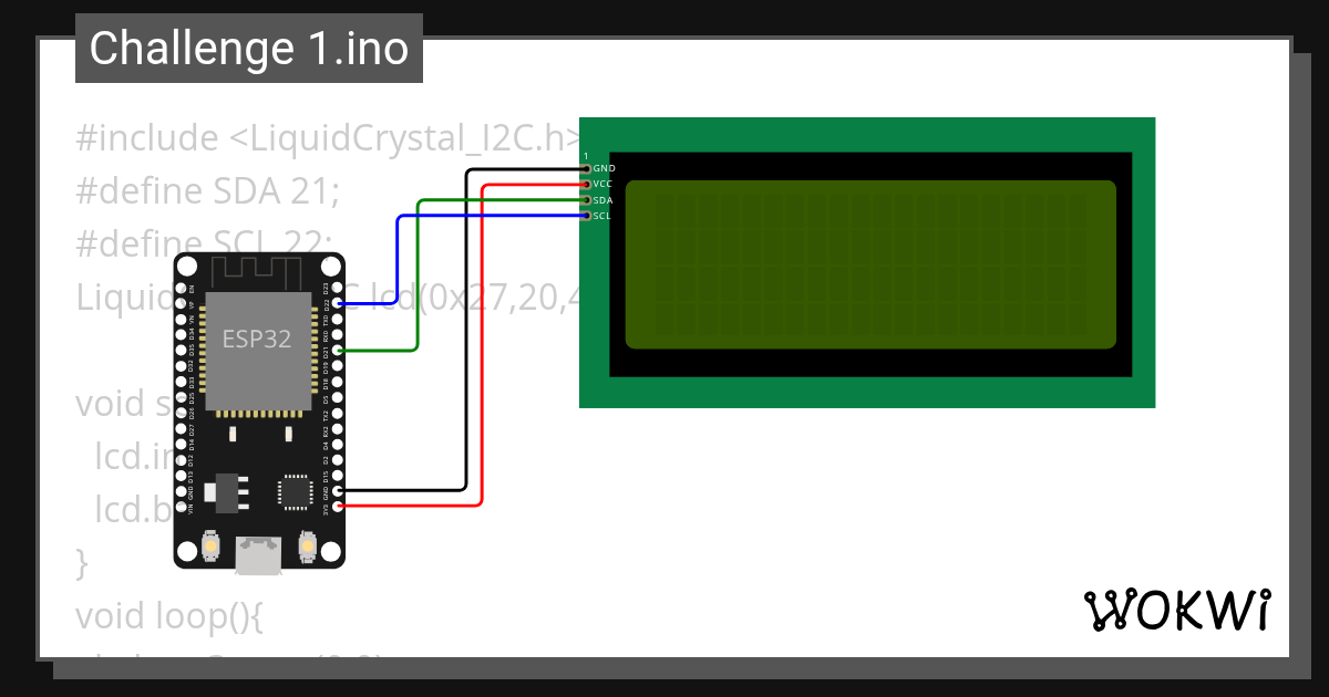 Challenge 1.ino - Wokwi ESP32, STM32, Arduino Simulator