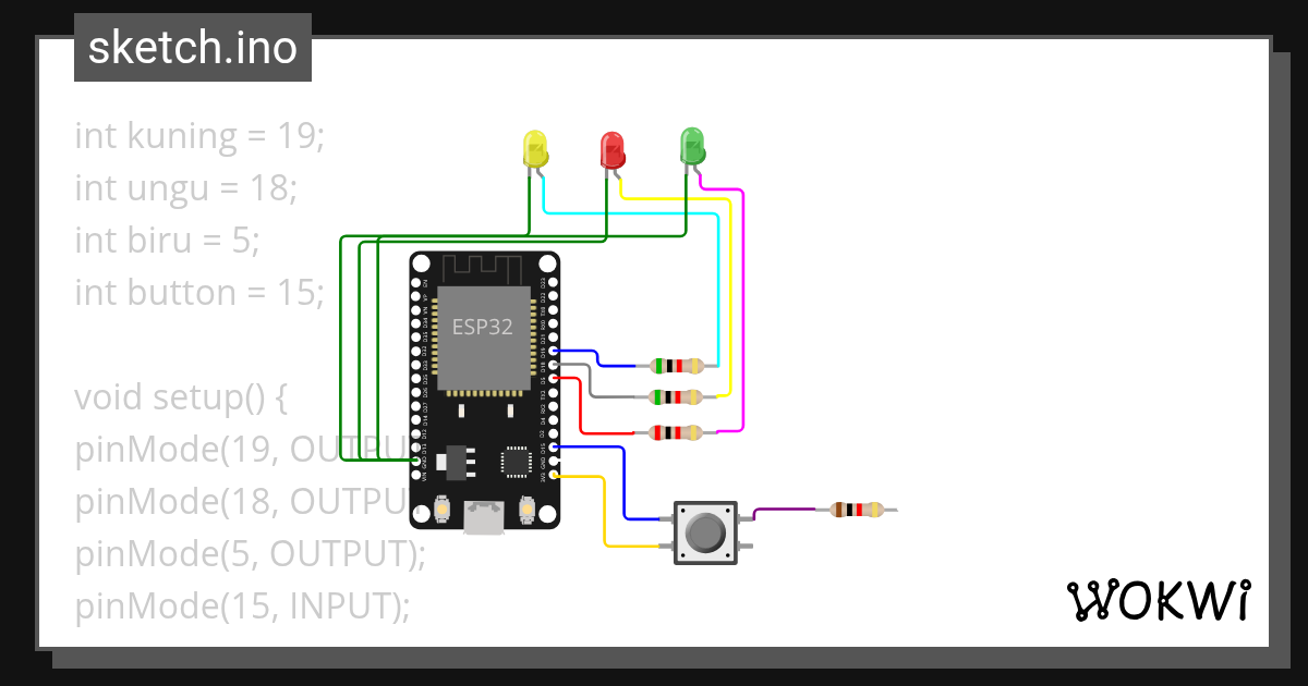 uts traffic light 1 - Wokwi ESP32, STM32, Arduino Simulator