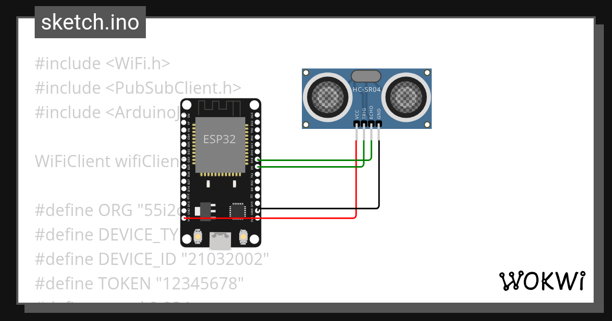 Ultra sonic sensor-saranya - Wokwi ESP32, STM32, Arduino Simulator