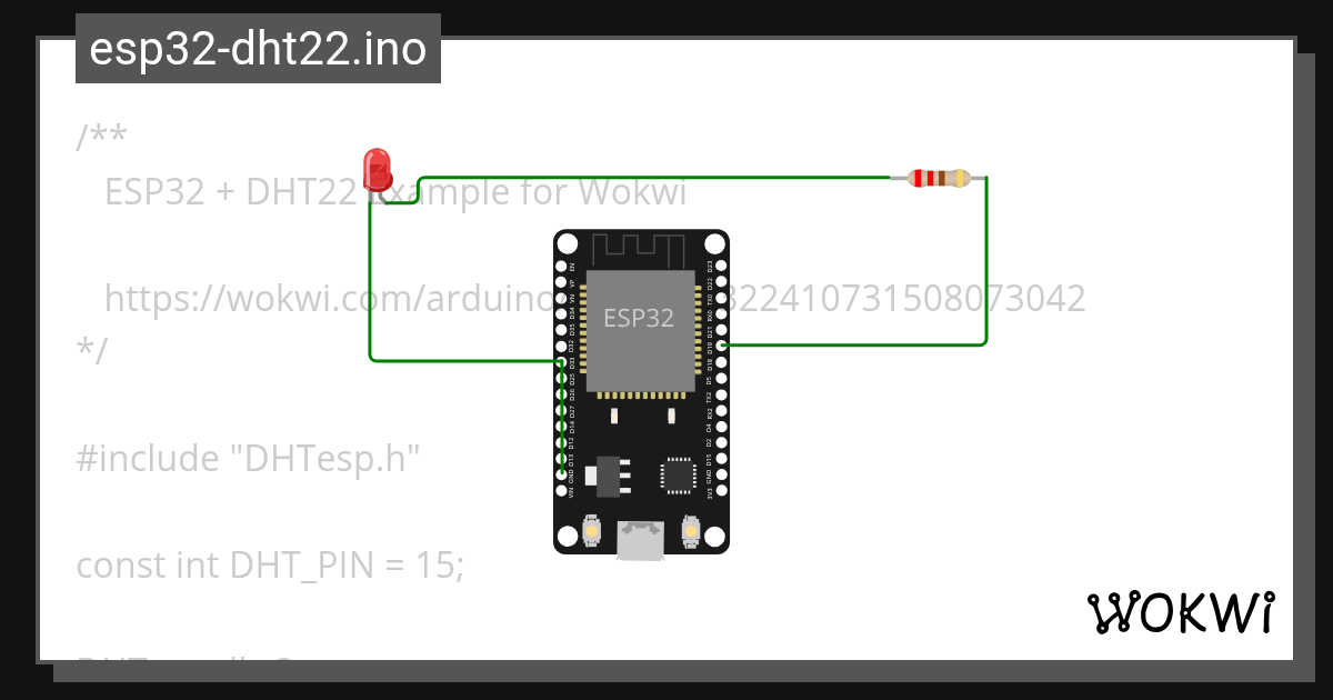 esp32-dht22.ino copy - Wokwi ESP32, STM32, Arduino Simulator esp32-dht22.ino copy - Wokwi ESP32, STM32, Arduino Simulator