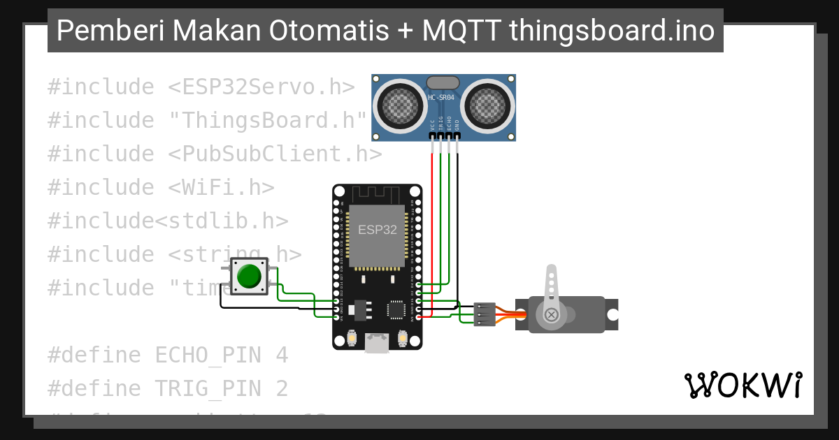 Project Servo Ultrasonik Time With O Copy Wokwi Esp32 Stm32 Arduino Simulator