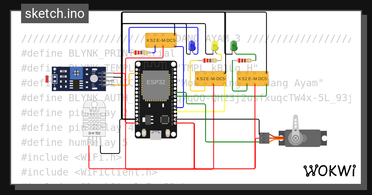 Topik 18 Monitoring Kandang Ayam 3 Wokwi Esp32 Stm32 Arduino Simulator 