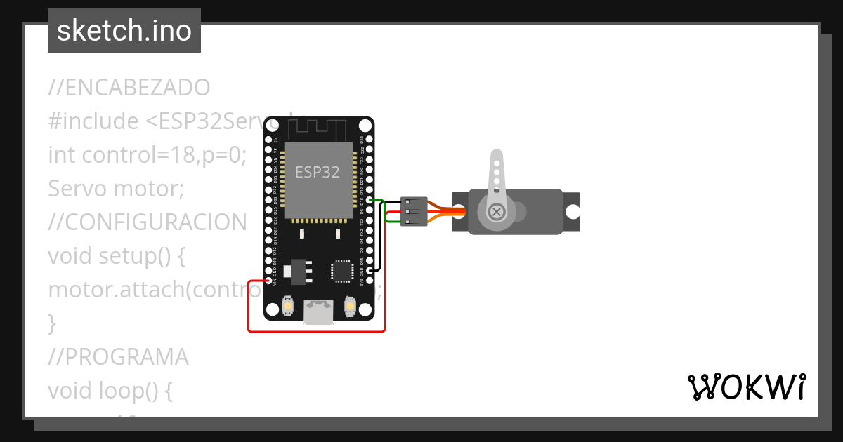 SERVO.ino - Wokwi ESP32, STM32, Arduino Simulator