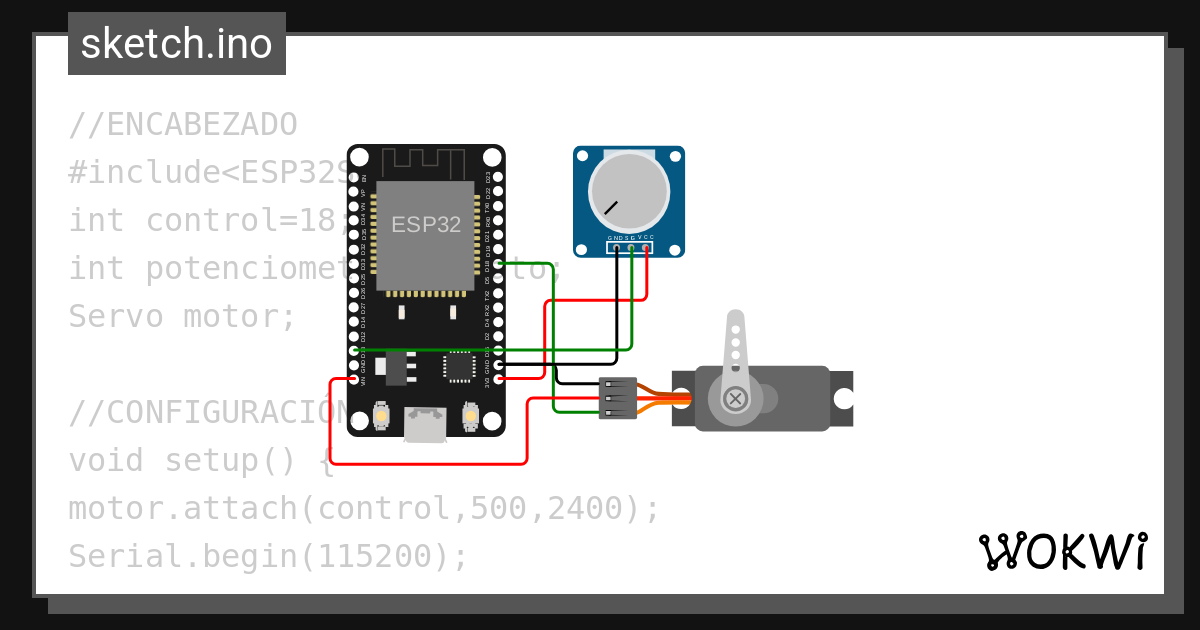 Control De Un Servomotor Wokwi Esp32 Stm32 Arduino Simulator 6623