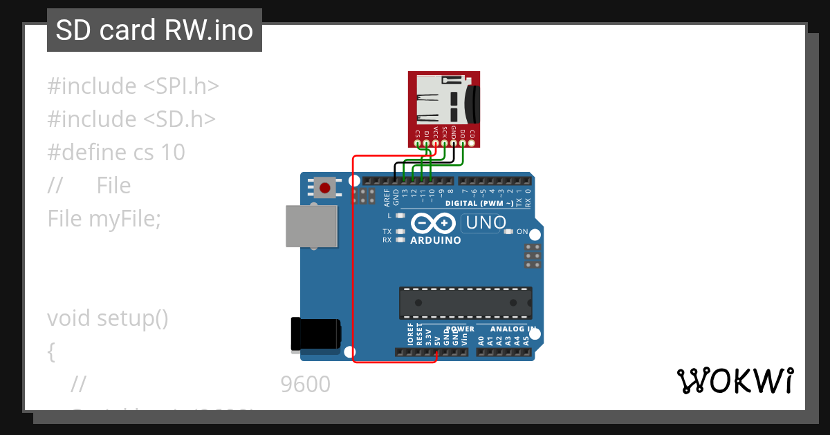 SD_RW - Wokwi ESP32, STM32, Arduino Simulator