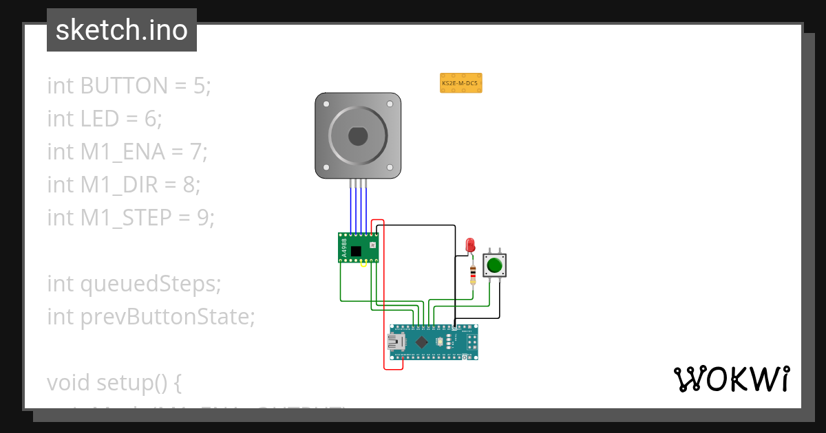 Nano Button Motor Wokwi Esp32 Stm32 Arduino Simulator