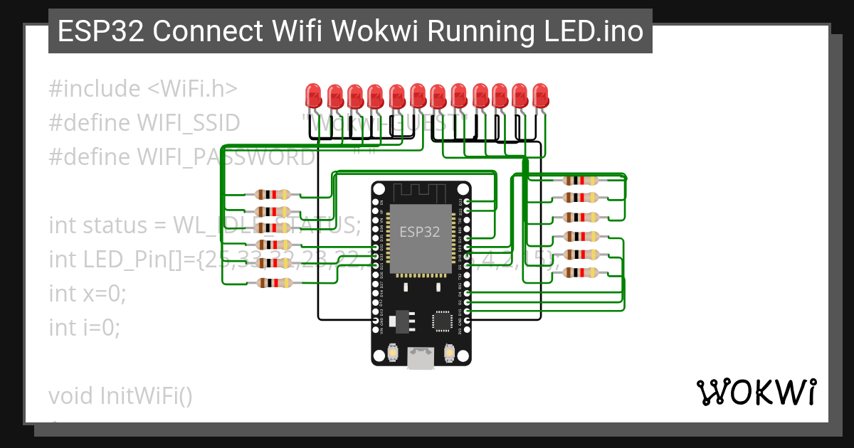 Esp32 Connect Wifi Wokwi Running Led Wokwi Esp32 Stm32 Arduino 9910