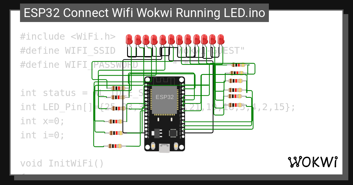 Esp32 Connect Wifi Wokwi Running Led Wokwi Esp32 Stm32 Arduino Simulator 7733