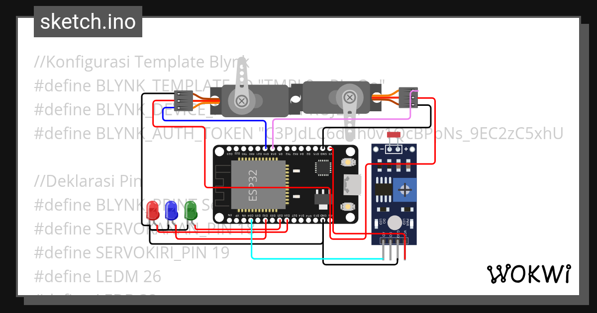 Jendela Otomatis Dengan LDR.ino - Wokwi ESP32, STM32, Arduino Simulator