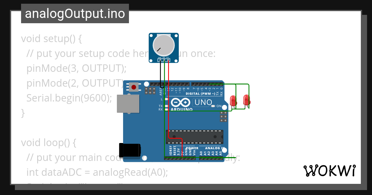 analogOutput.ino - Wokwi ESP32, STM32, Arduino Simulator