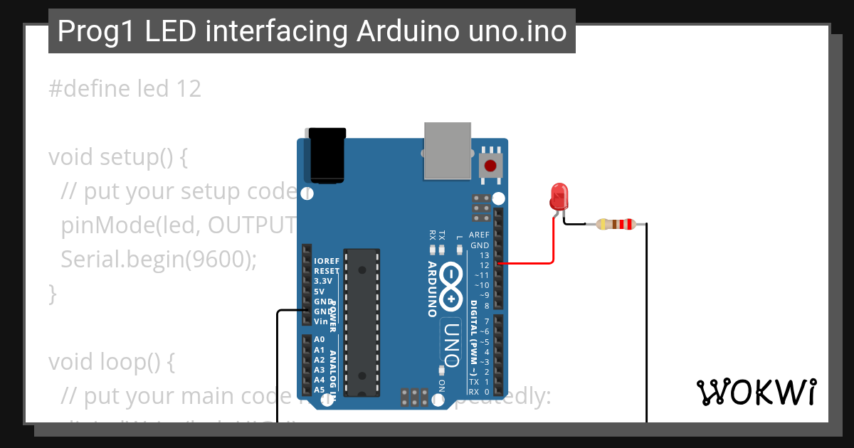 Prog1 LED interfacing Arduino uno.ino - Wokwi ESP32, STM32, Arduino Simulator
