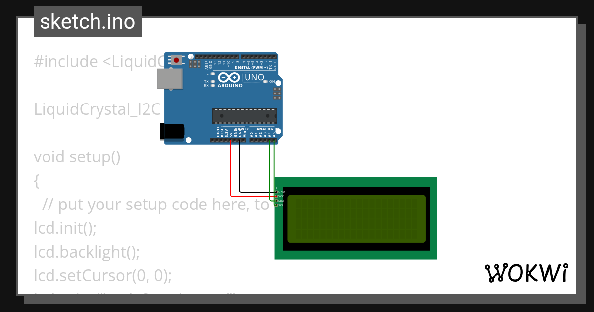 LCD20X4.ino - Wokwi ESP32, STM32, Arduino Simulator