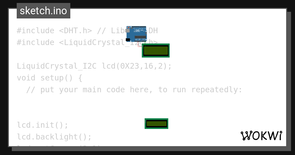 Lcd Sensor Nama O Wokwi Esp32 Stm32 Arduino Simulator 4363
