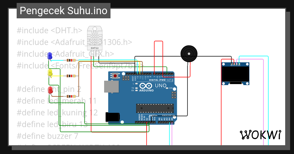 Pengecek Suhu.ino - Wokwi ESP32, STM32, Arduino Simulator