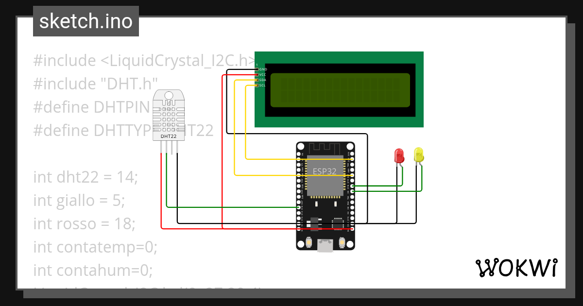 Dht 22 Sensore Wokwi Esp32 Stm32 Arduino Simulator