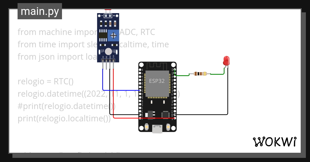 Fotoresistor Wokwi Esp32 Stm32 Arduino Simulator 