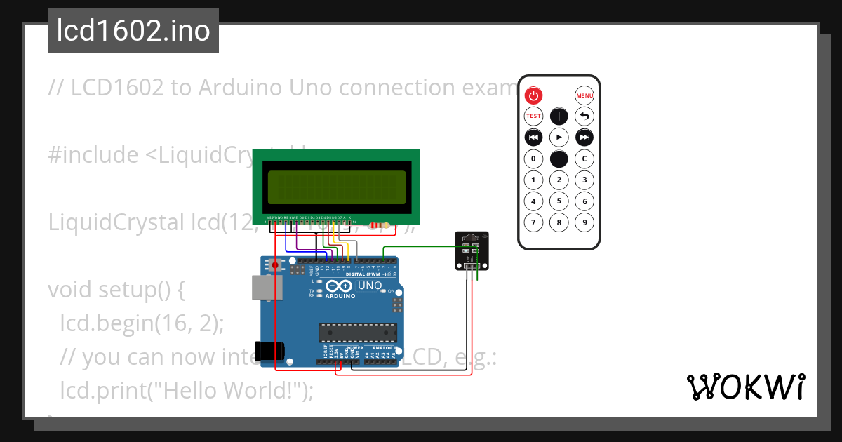 lcd1602.ino - Wokwi ESP32, STM32, Arduino Simulator